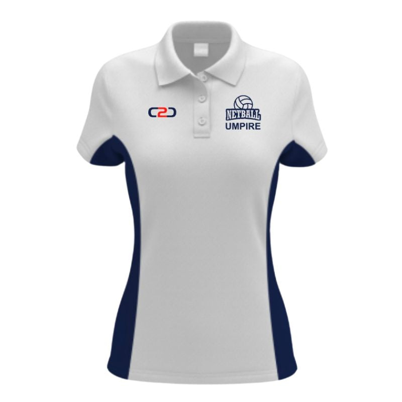 Netball Umpire Core Polo with Side Strip | Design Your Own Custom ...